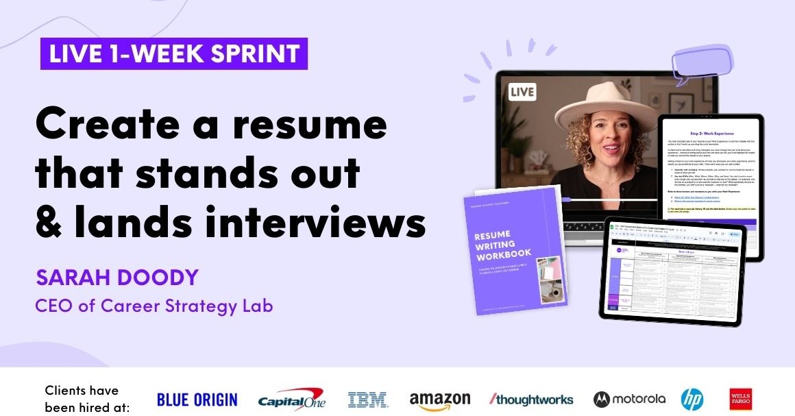 Create A Stand Out Resume For Your Next UX, Product, or Tech Role by Sarah Doody on Maven